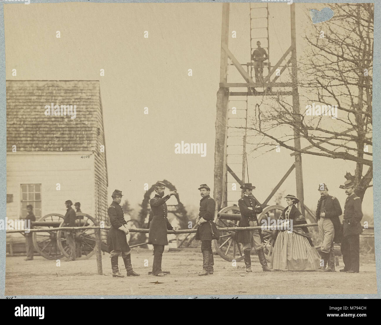 A photograph of the headquarters of General Morell, located at Miners ...