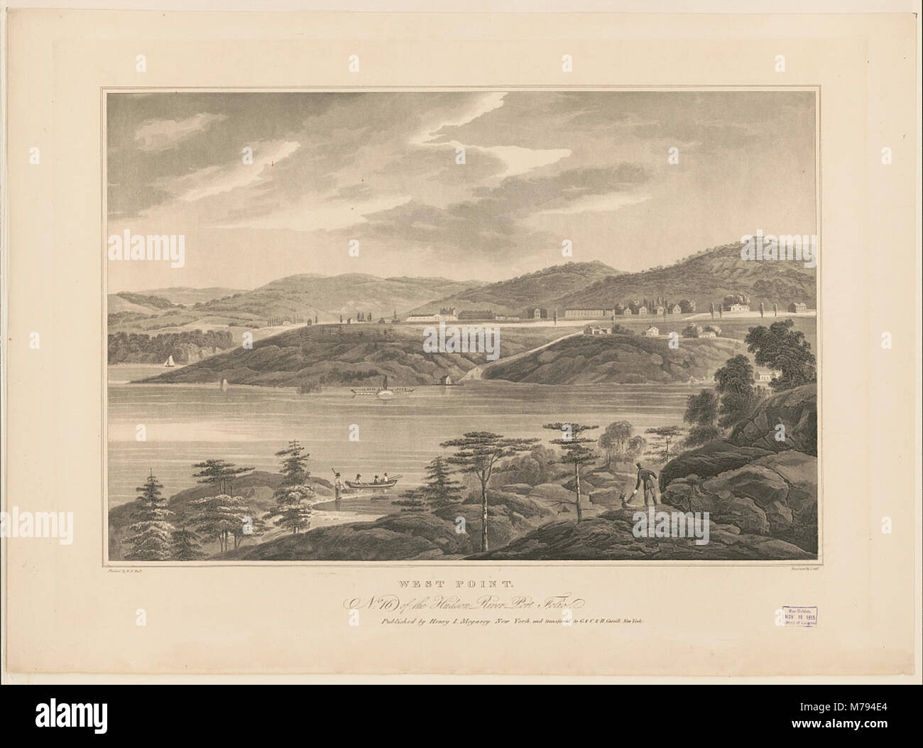 A depiction of West Point, painted by W.G. Wall and engraved by I. Hill ...