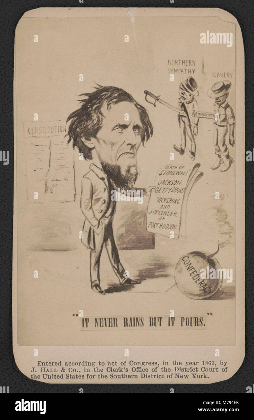 A satirical image illustrating the phrase ‘It never rains but it pours ...