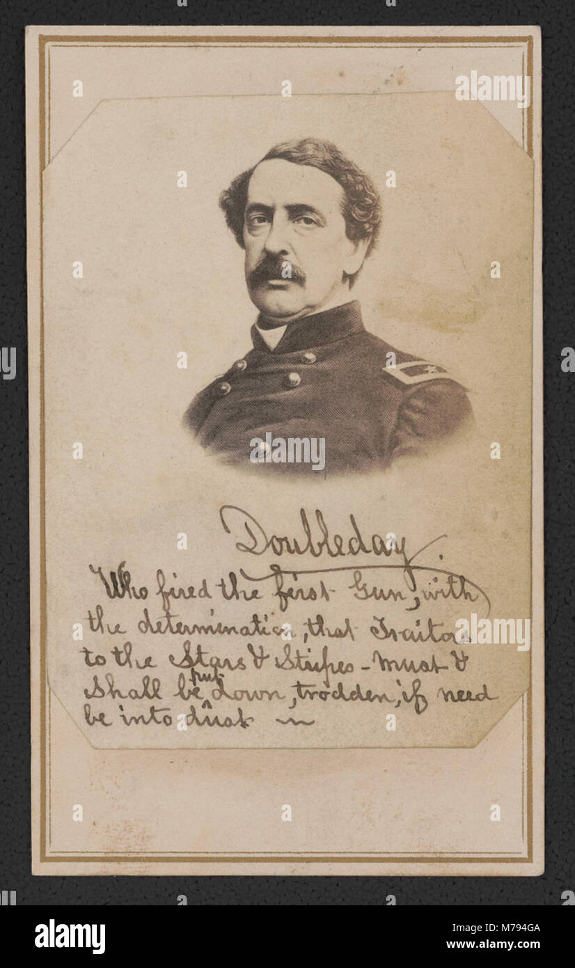 Major General Abner Doubleday, shown in his military uniform, served in ...