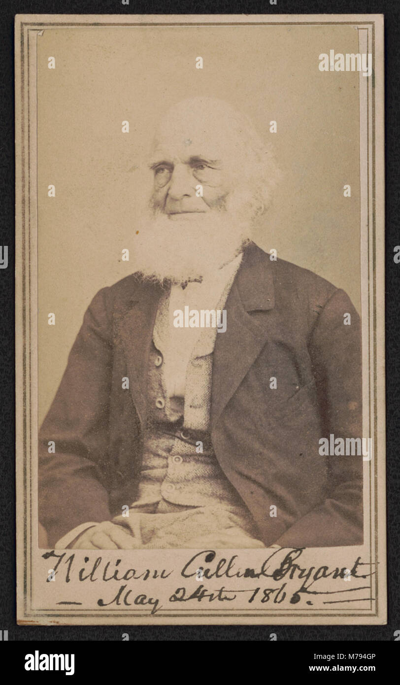 American poet and editor William Cullen Bryant) - From photographic ...
