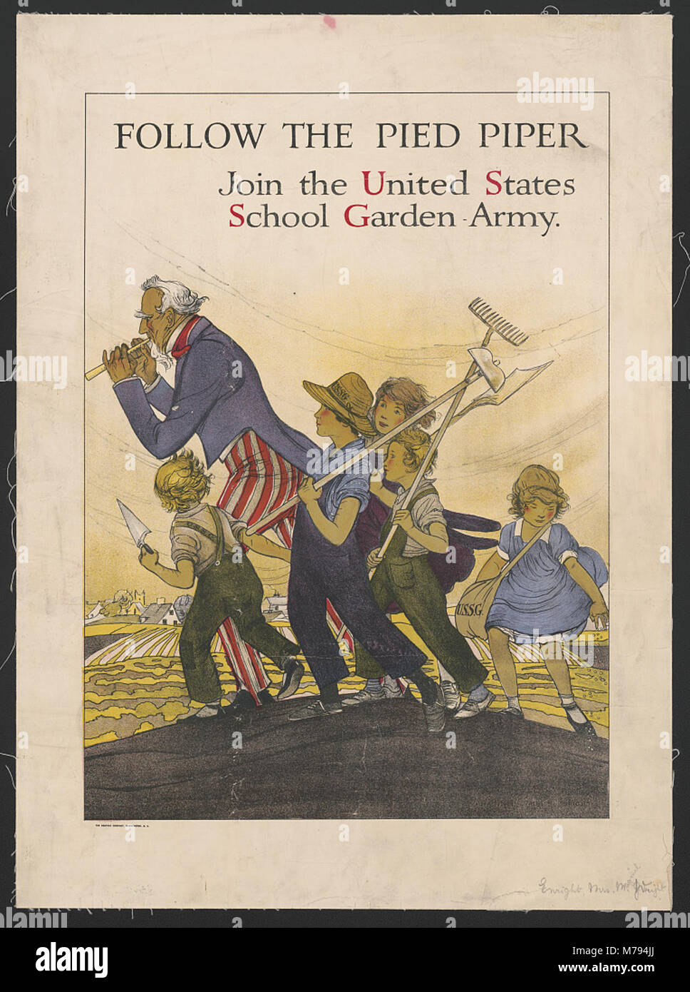 A photograph promoting the United States School Garden Army ...