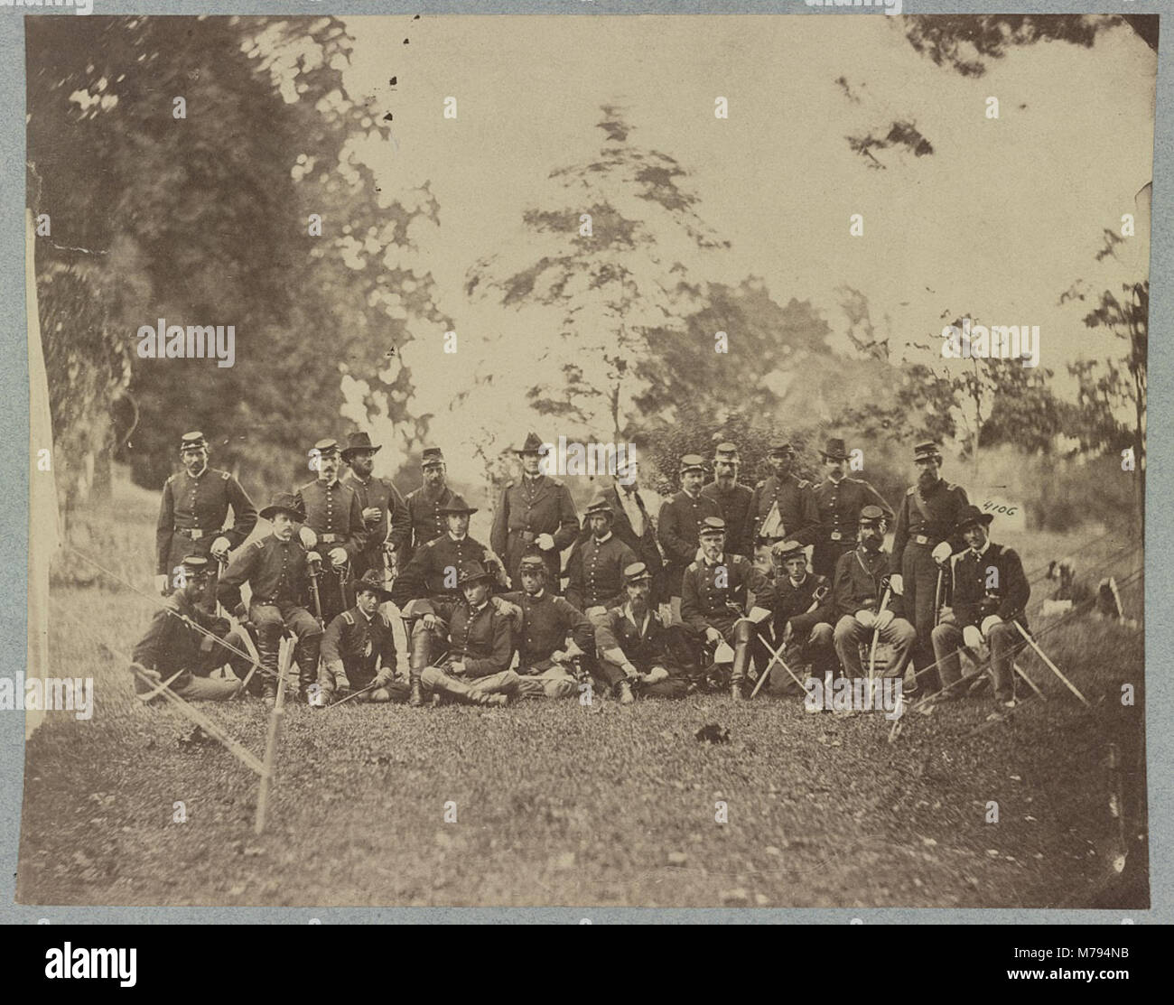 The photograph shows the officers of the 3rd Pennsylvania Cavalry, a ...