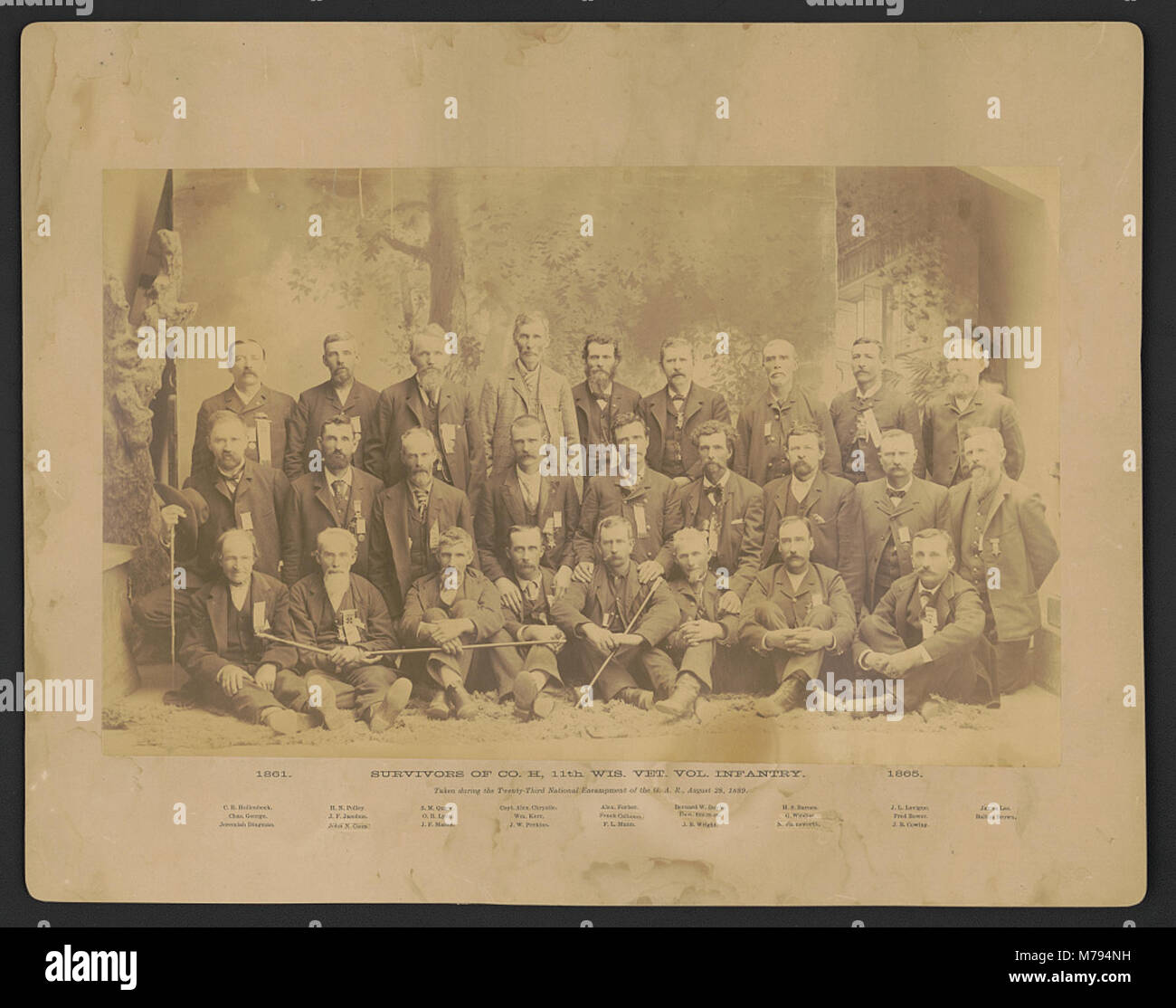 A photograph of the surviving members of Company H, 11th Wisconsin ...