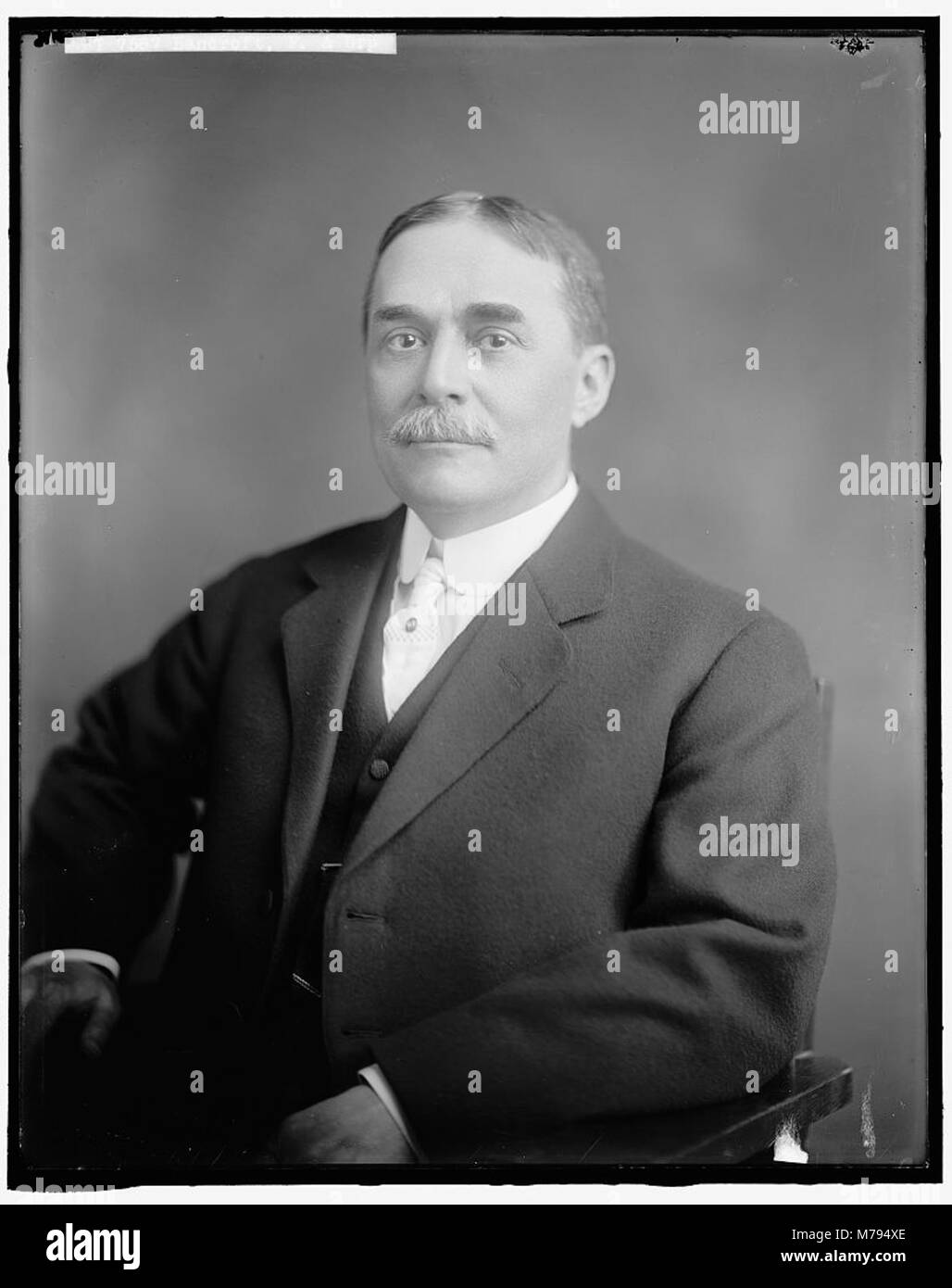 A portrait of F. Bancroft, an American historian and writer known for ...