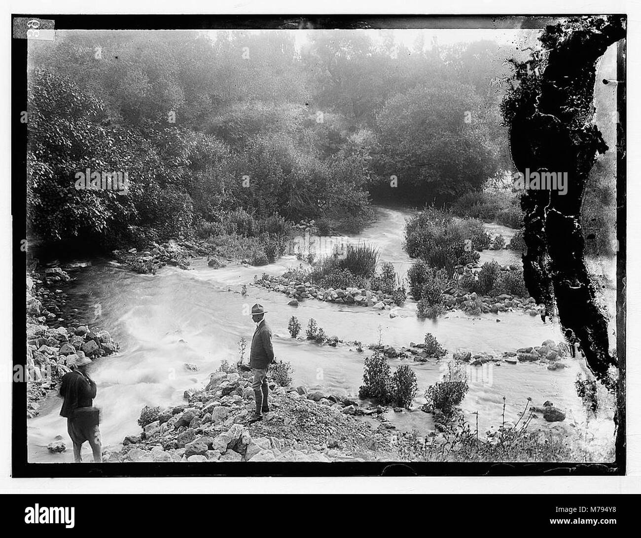 This image depicts the Banias Springs, located in the Golan Heights ...