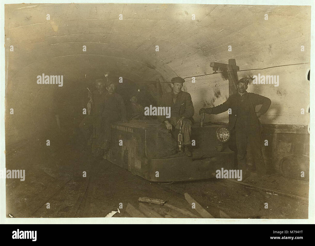 An image of workers at the Gary Mine in Gary, West Virginia, including ...