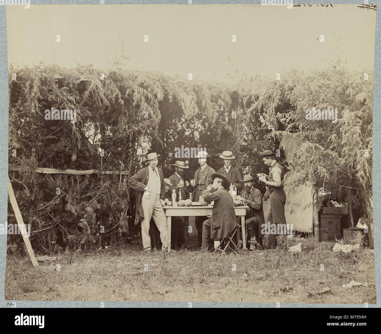 A photograph of the Camp of Military Telegraph Corps in Bealeton ...