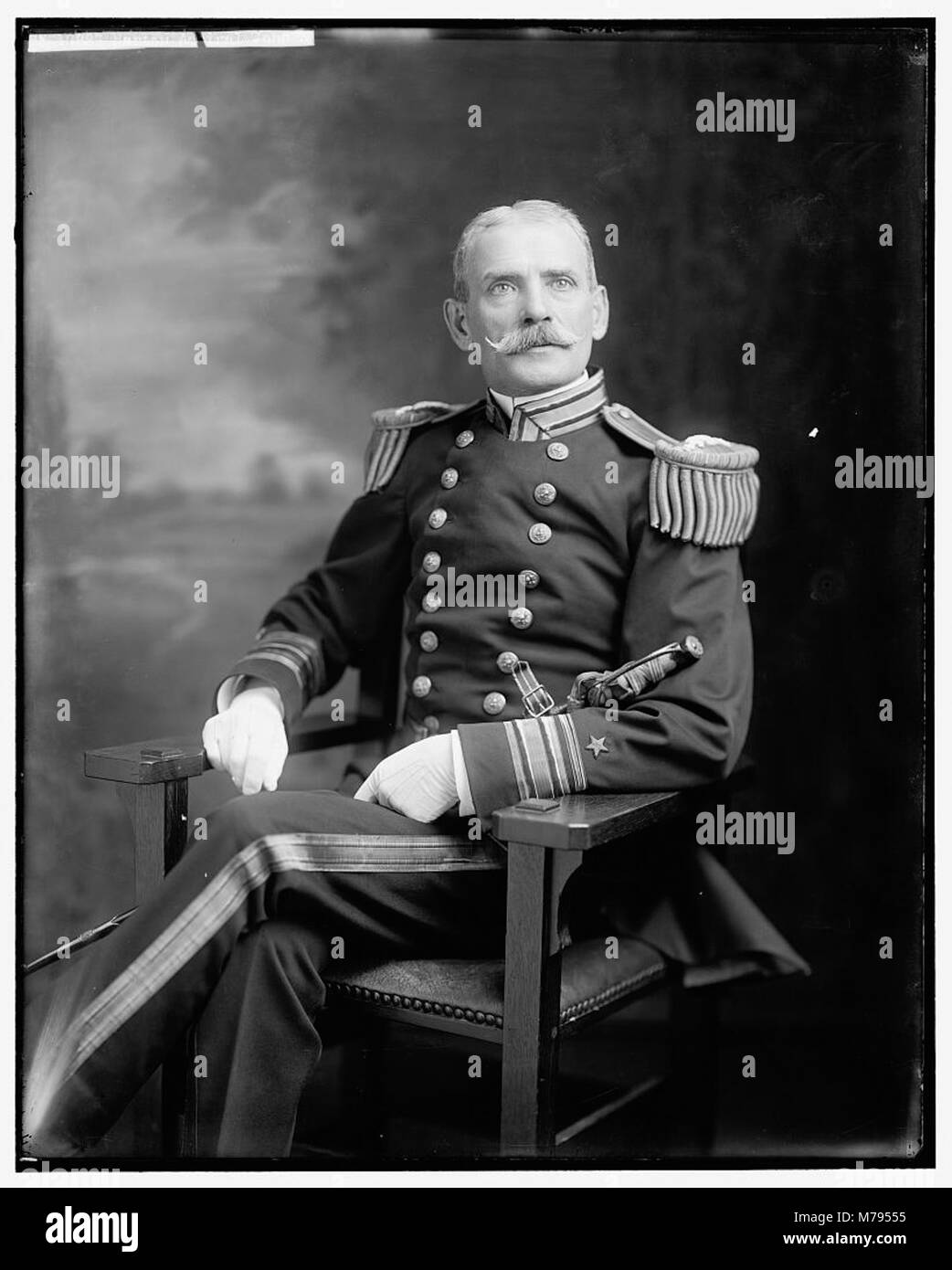 A portrait of John K. Barton, an Admiral in the U.S. Navy, highlighting ...