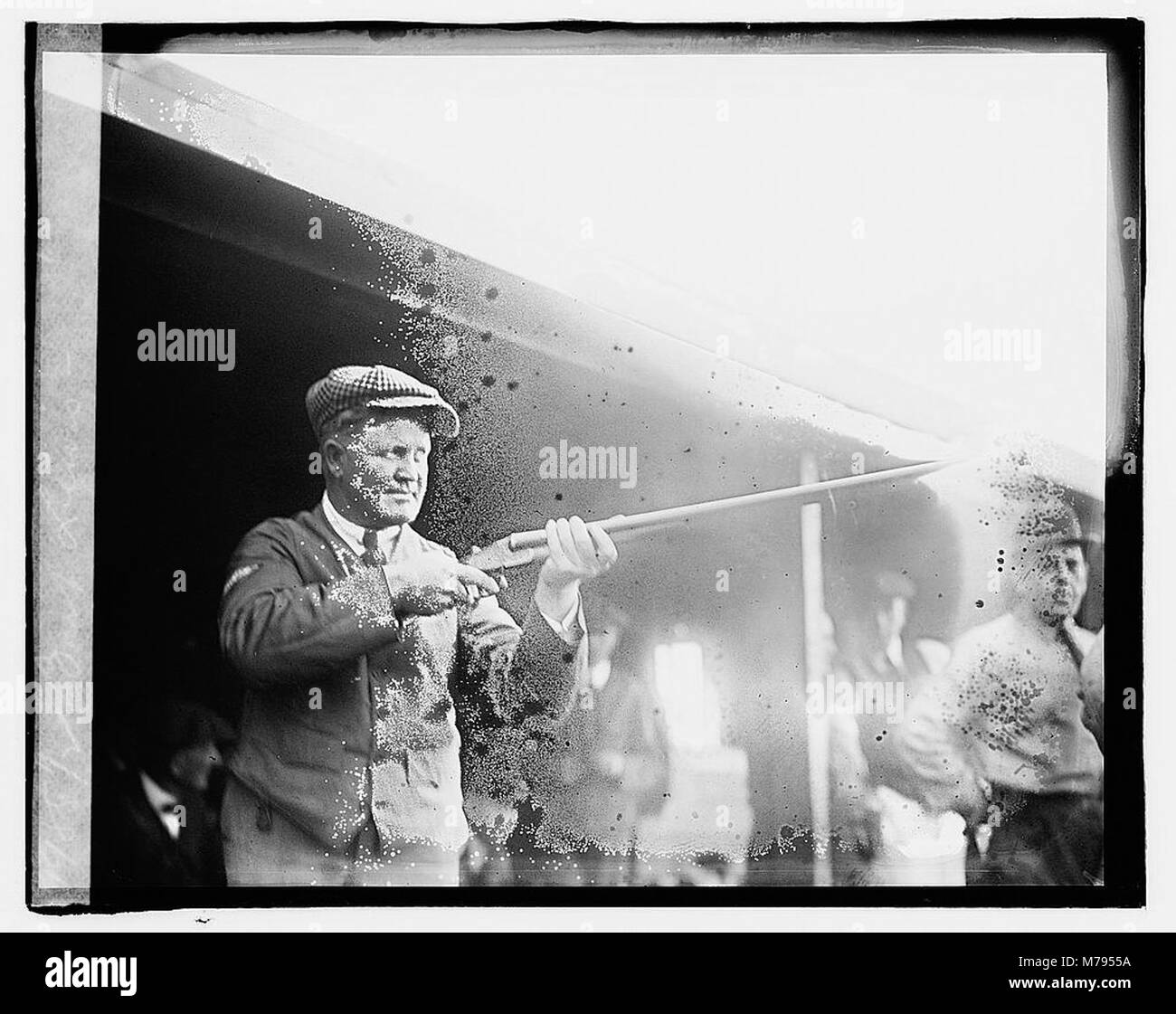 A portrait of Bart Lewis, likely a notable figure in his time, with a ...