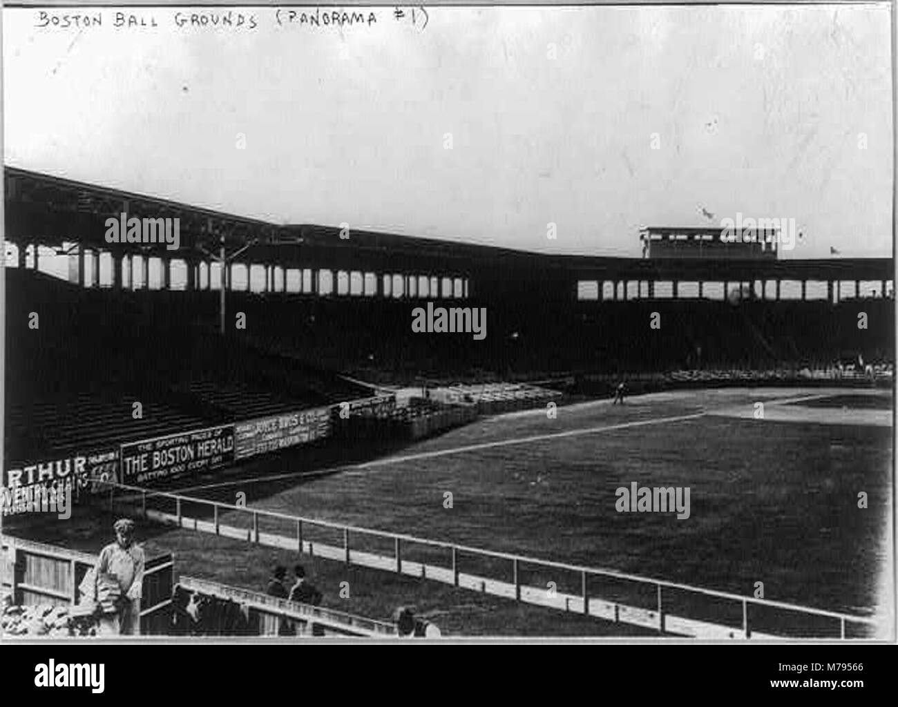 An early 20th-century photograph of Boston's Ball Grounds, capturing ...