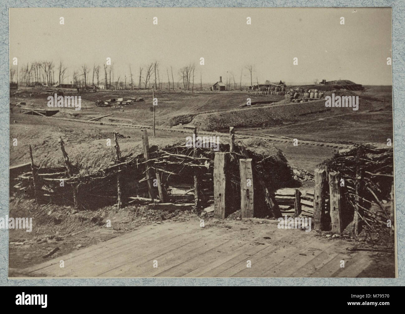 Photograph of Confederate fortifications at the Battle of Manassas ...