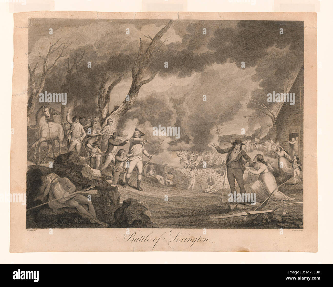 Battle of Lexington LCCN2004669978 Stock Photo - Alamy