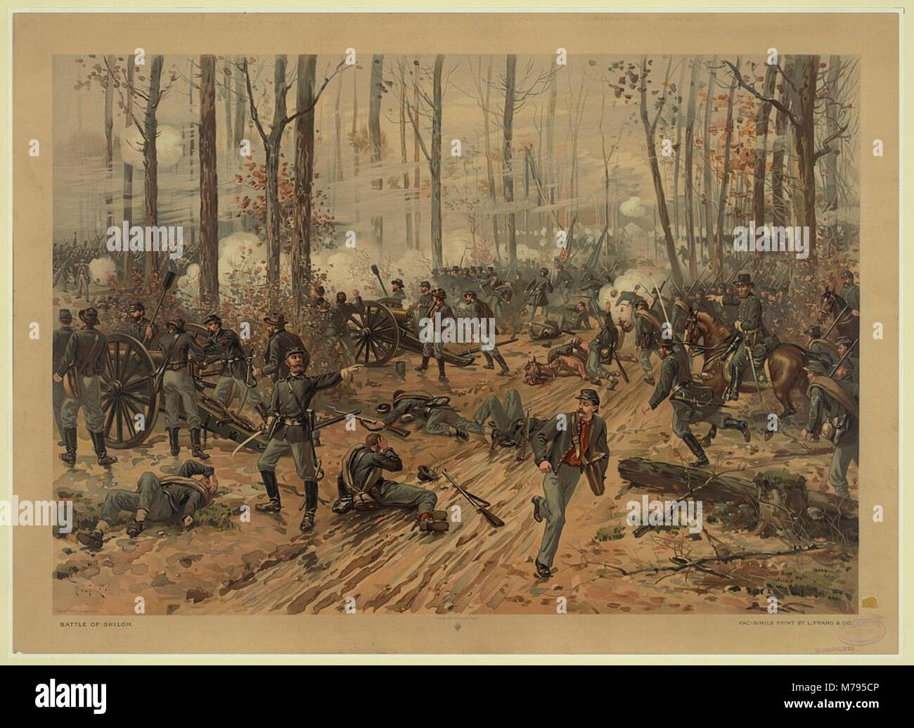 A historical depiction of the Battle of Shiloh, a significant Civil War ...