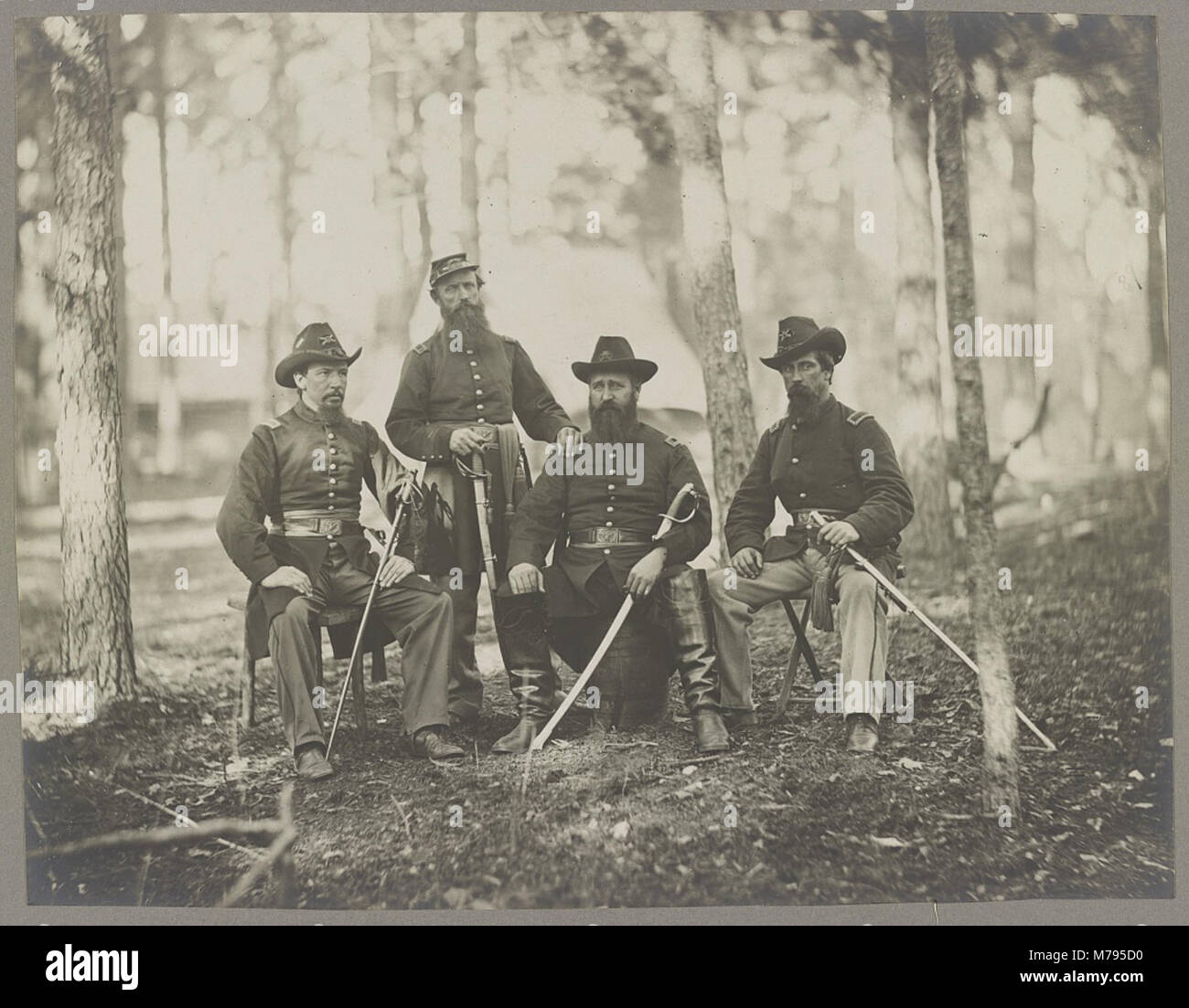 A photograph depicting the lieutenants of the 10th Massachusetts ...