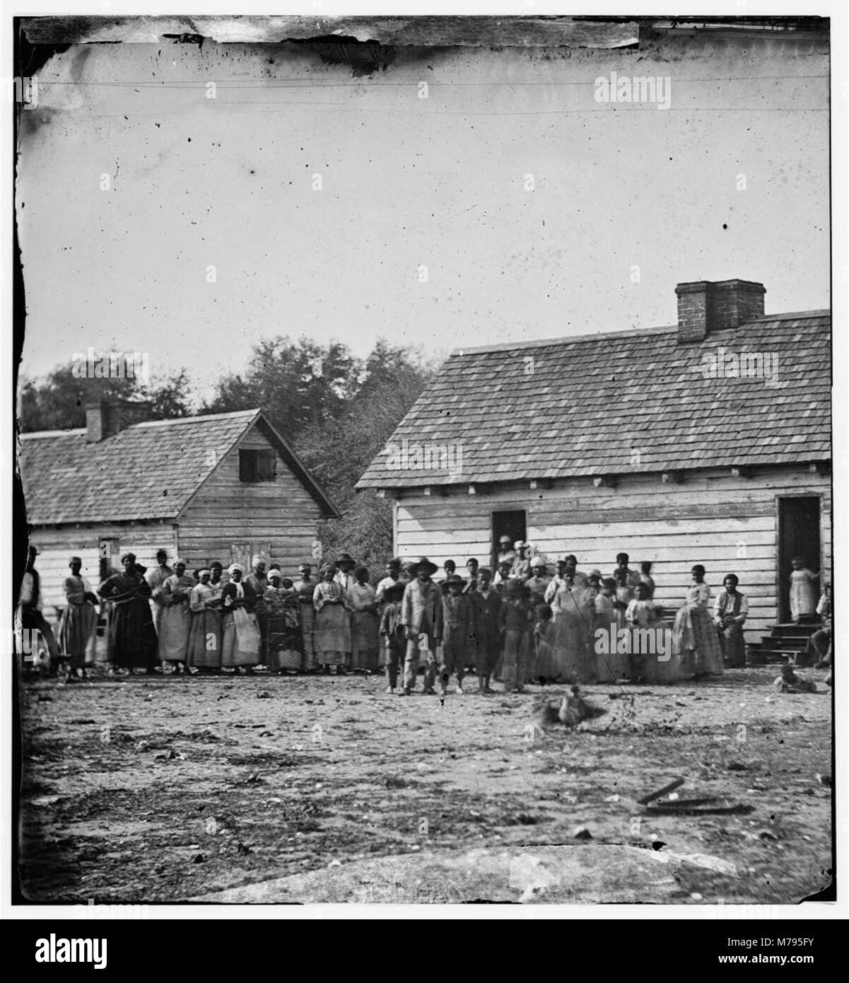 A historical photograph capturing a group of African Americans on J.J ...