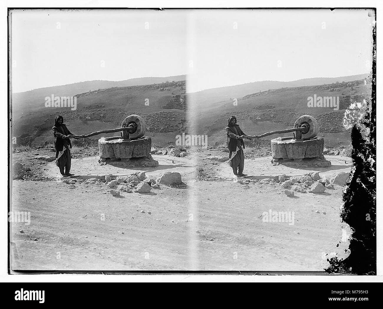 Grain millstone Black and White Stock Photos & Images - Alamy