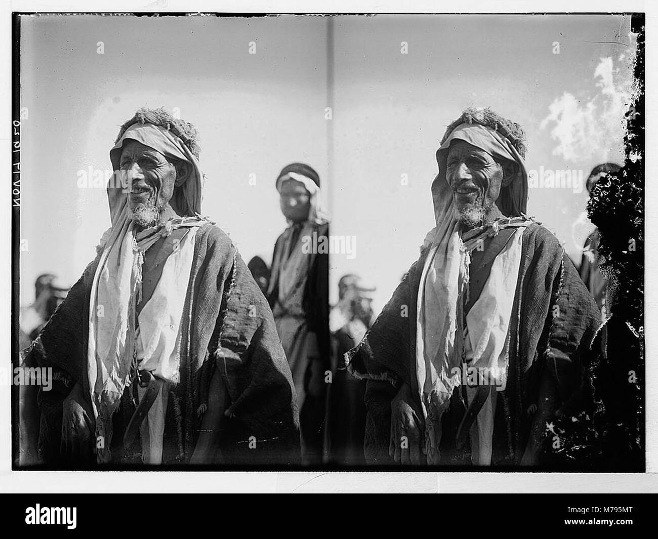 A photograph of a Bedouin man, showcasing traditional attire and ...
