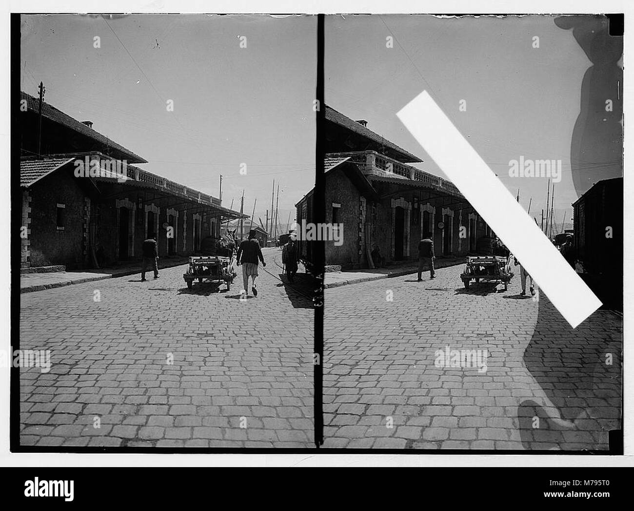 This photograph captures the Beirut railway station, showcasing its ...