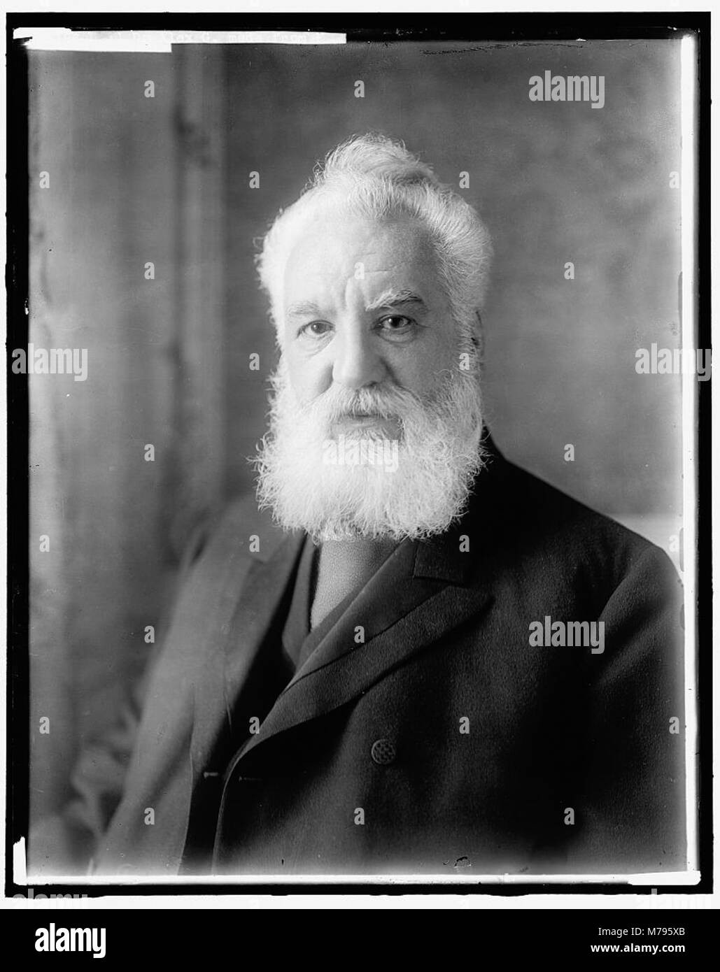 A portrait of Alexander Graham Bell, the Scottish inventor and ...