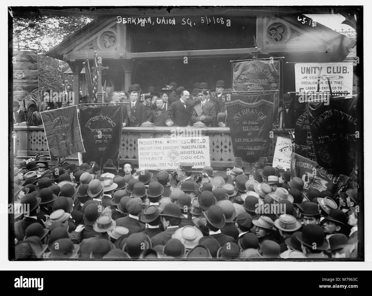 A historic image of Alexander Berkman speaking at a socialist meeting ...
