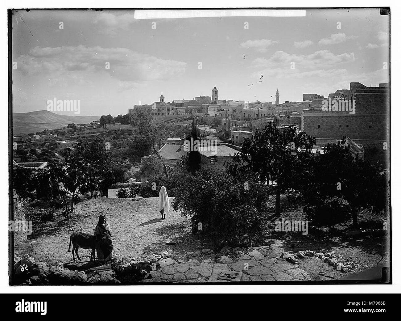 The image shows Bethlehem with the Church of the Nativity visible on ...