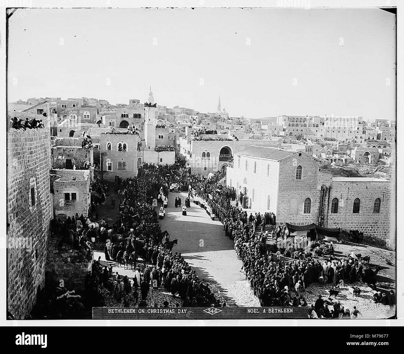 A photograph of Bethlehem, also known as Beit-Lahm, taken on Christmas ...