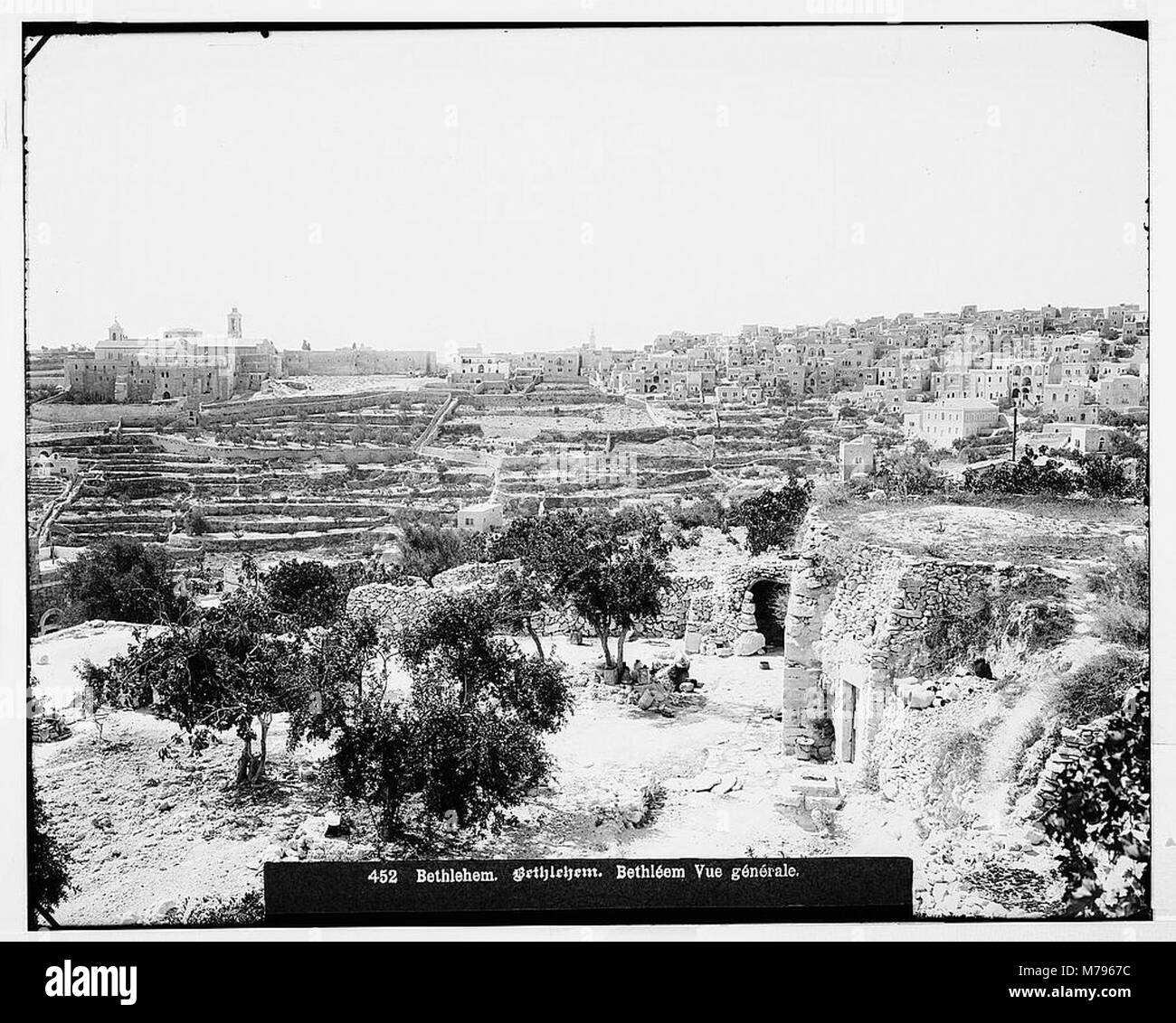 A general view of Bethlehem and its surrounding area, showcasing the ...