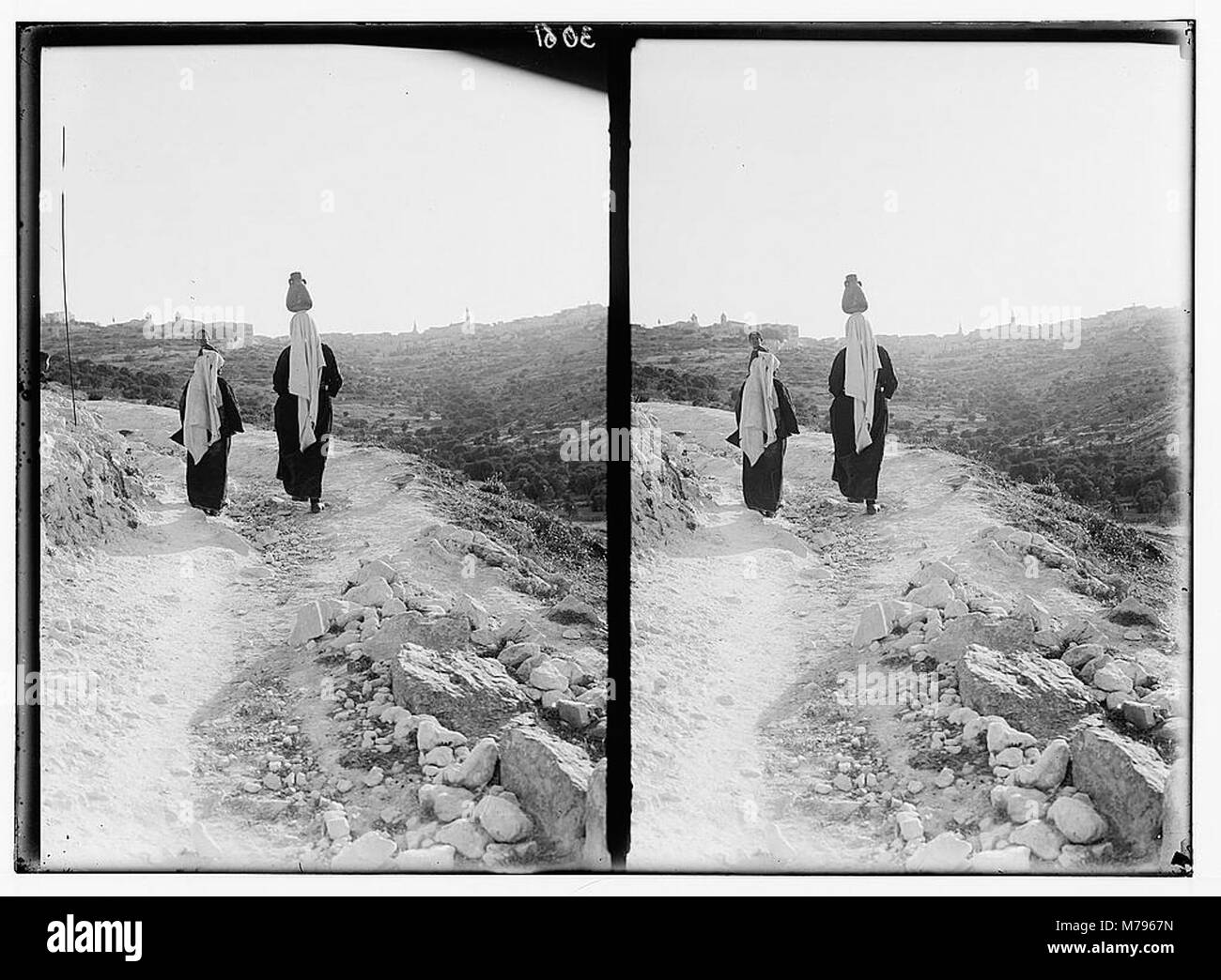 The image depicts a mountain path leading to Bethlehem, invoking the ...
