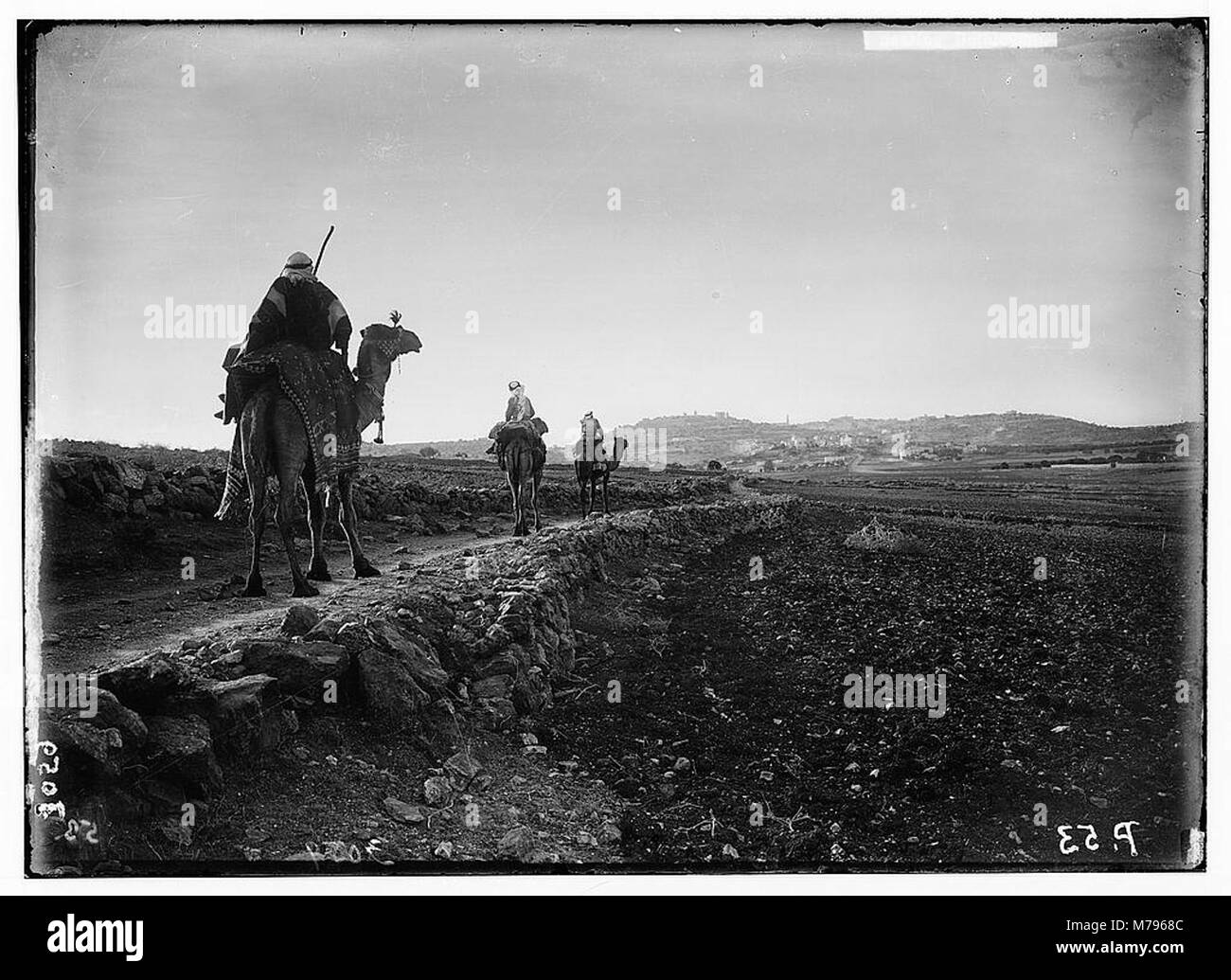 A historical view of Bethlehem and its surrounding areas, with a ...