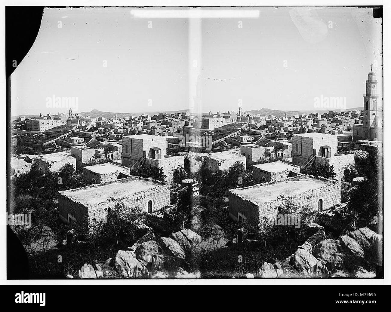 A general view of Bethlehem and its surroundings, showcasing the city’s ...