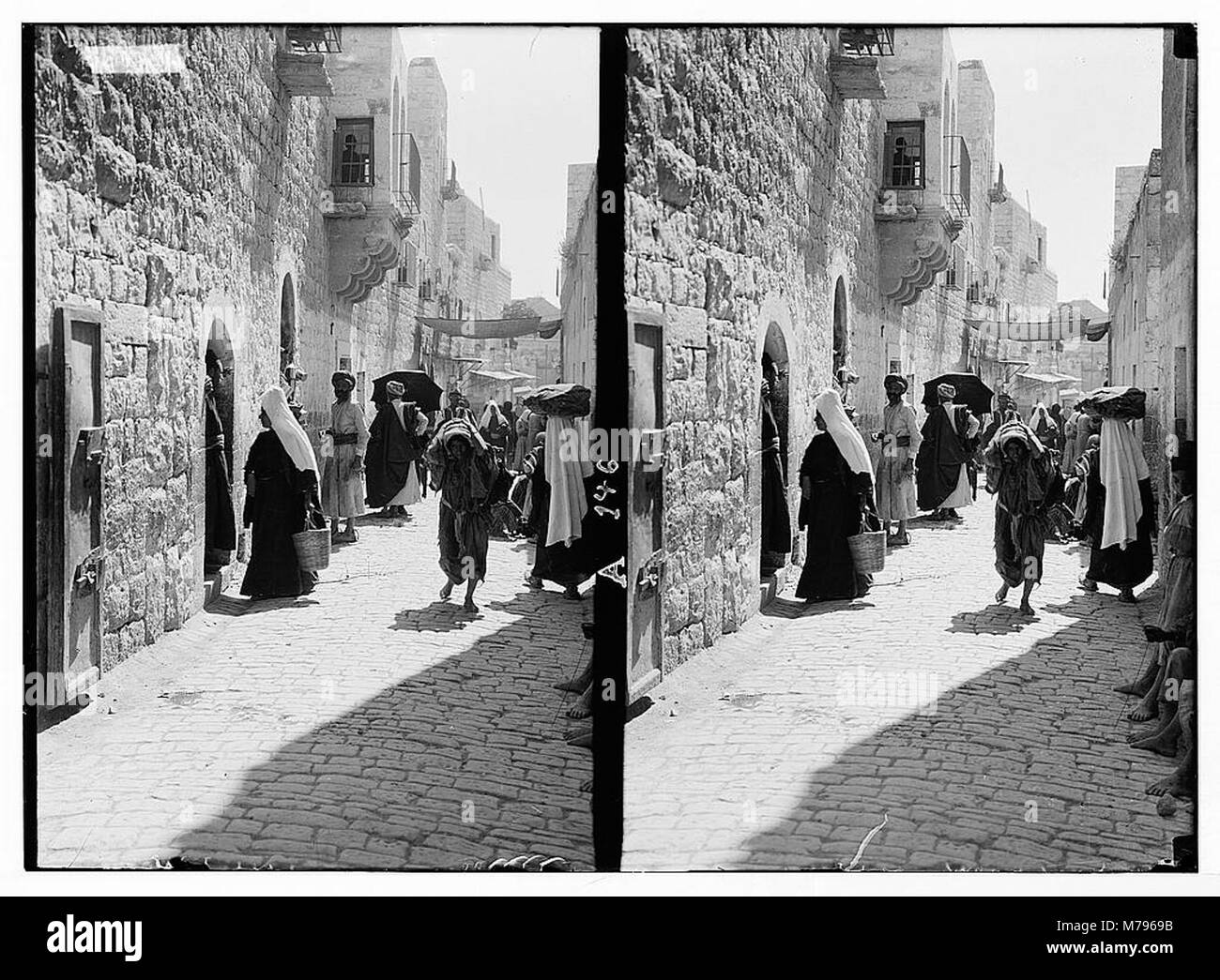 The main street of Bethlehem, showcasing the city's surroundings, offering a glimpse of its ...