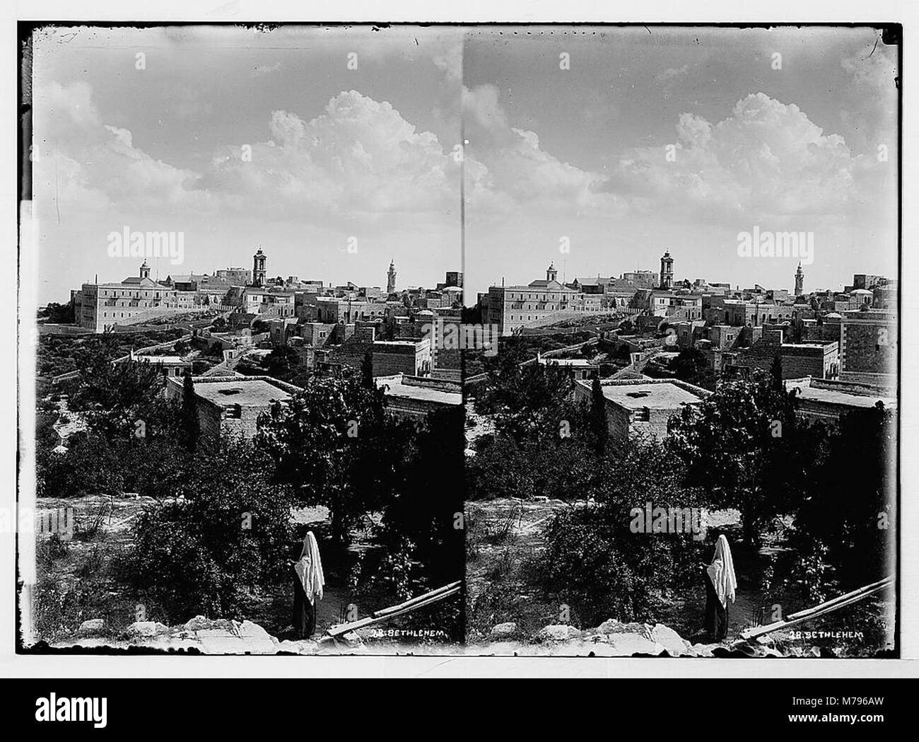 A photograph of Bethlehem, an important city in the West Bank, known ...