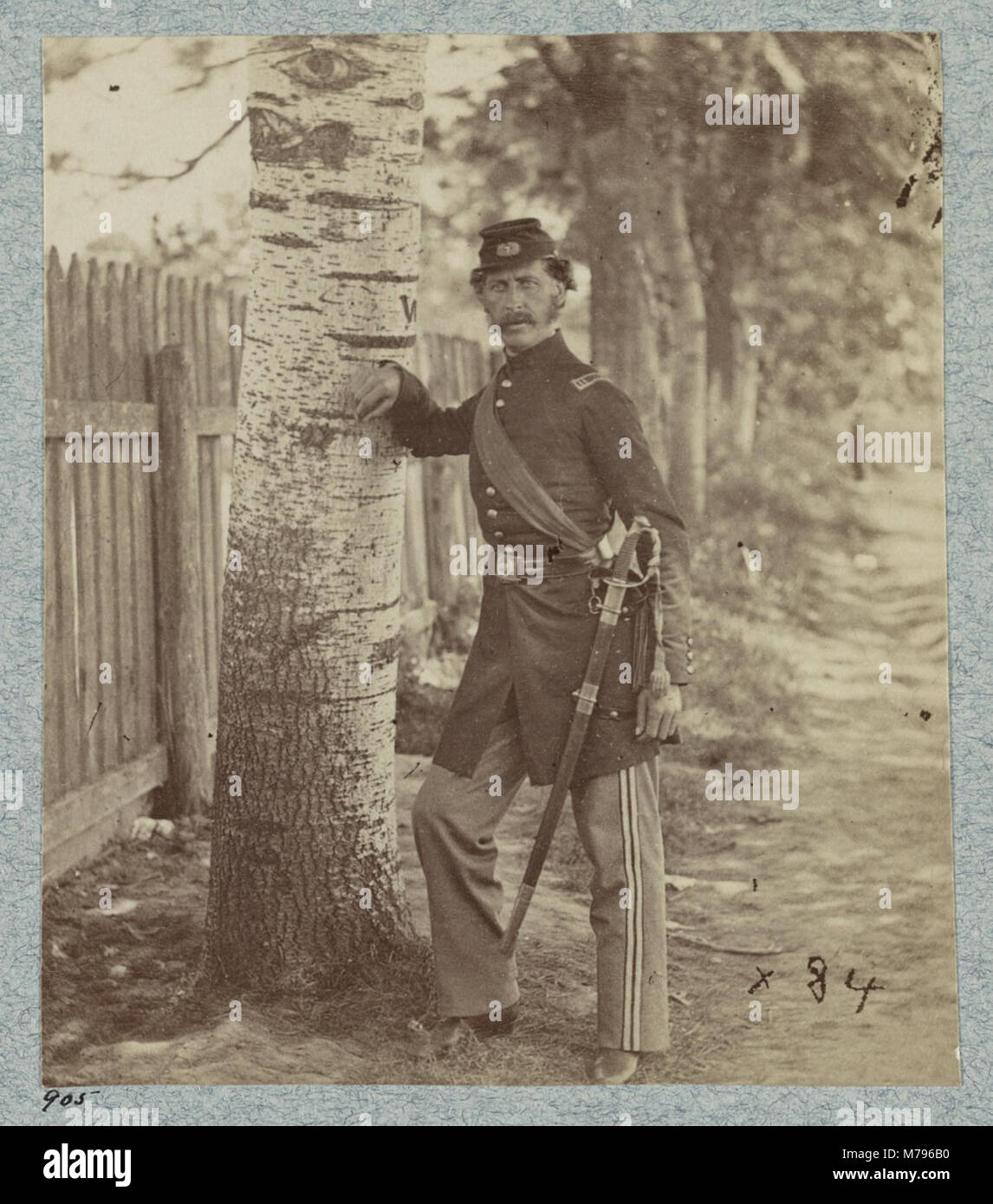 A photograph showing members of the 7th New York State Militia at Camp ...