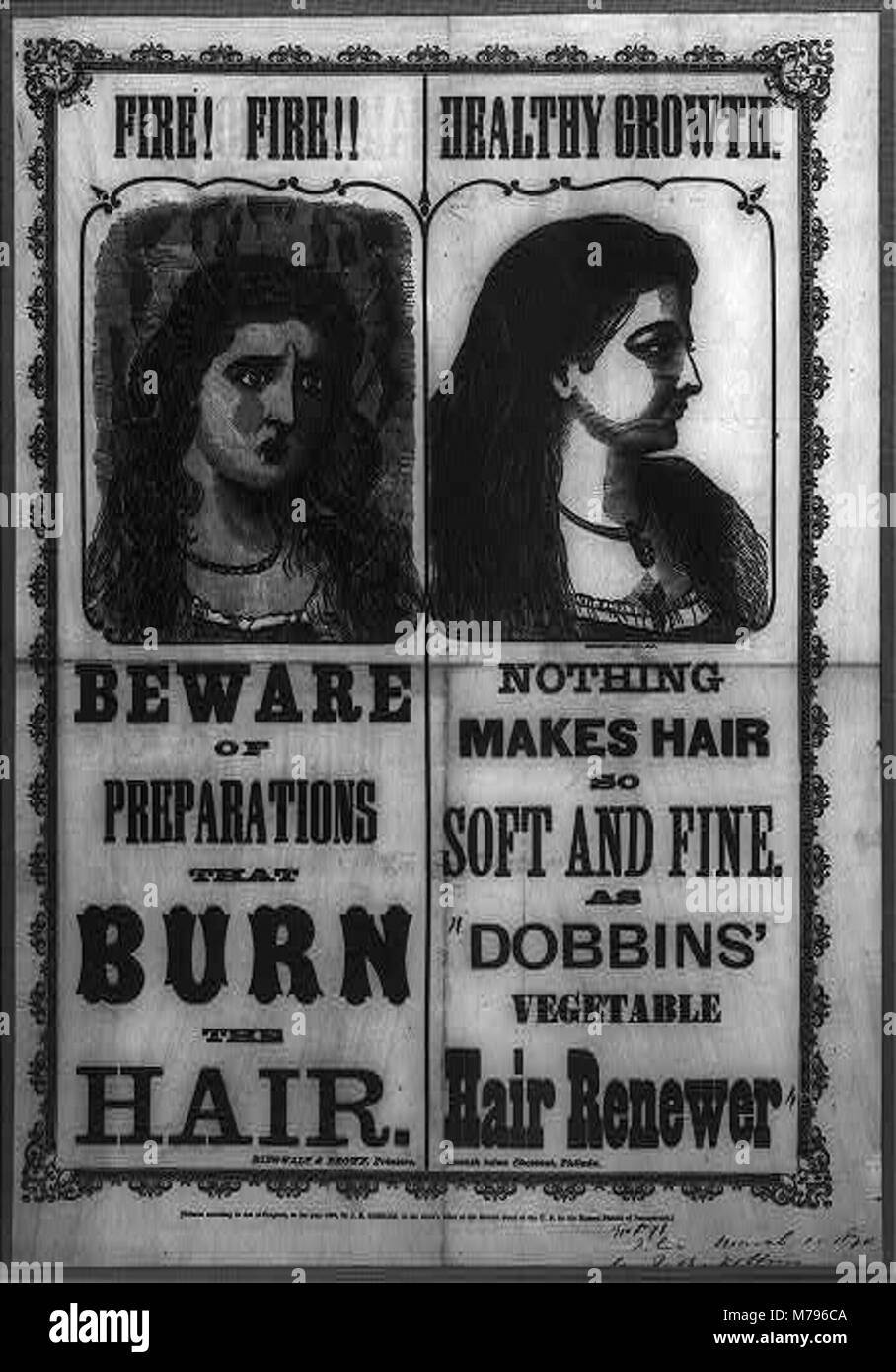 This advertisement warns against harsh hair treatments and promotes ...