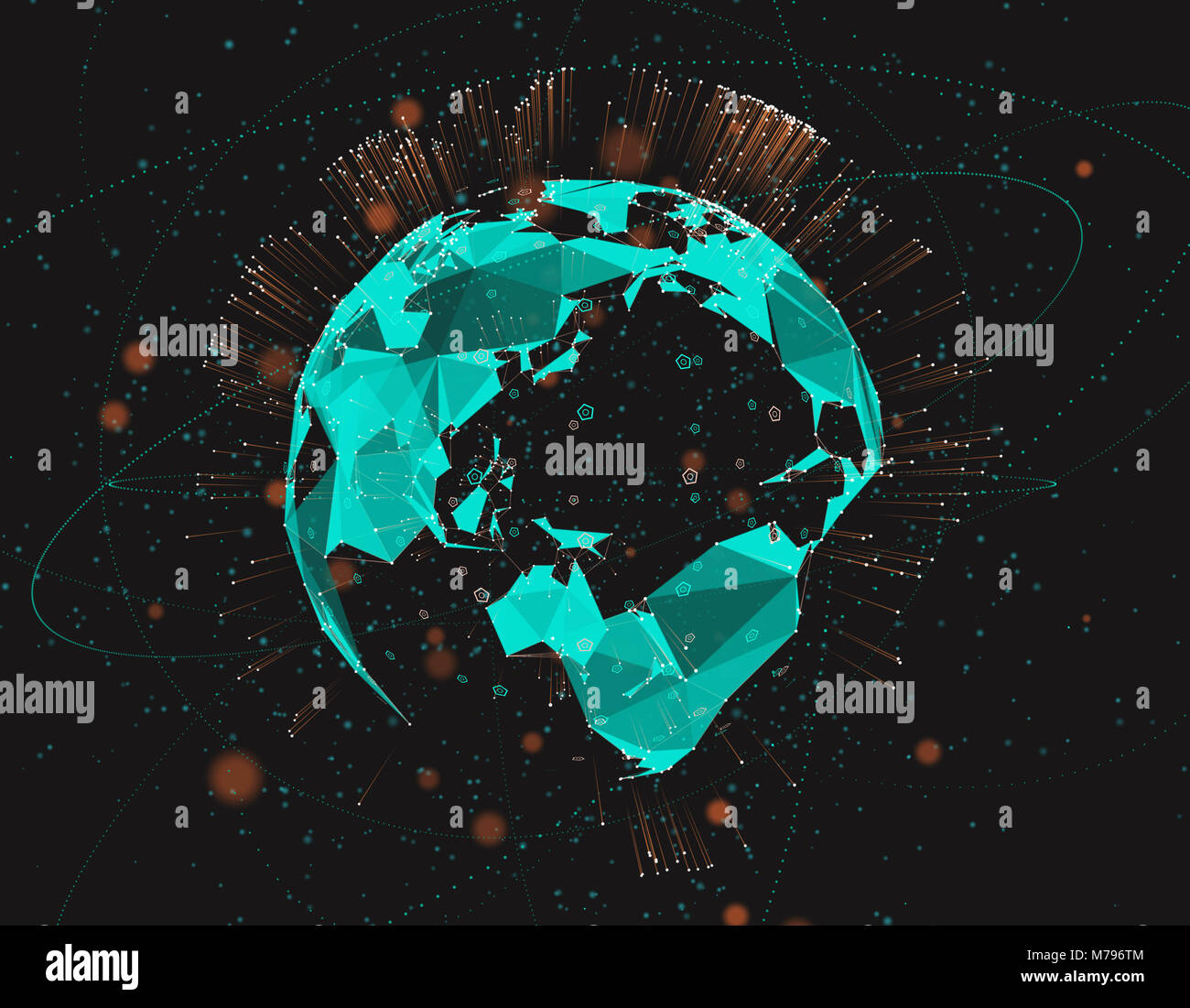 Future Earth Network Technology, Network Connection, Future Times Stock ...