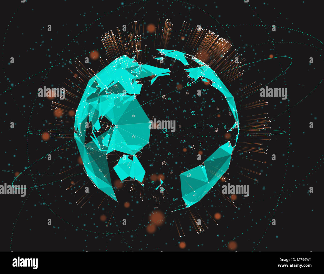 Future Earth Network Technology, Network Connection, Future Times Stock ...