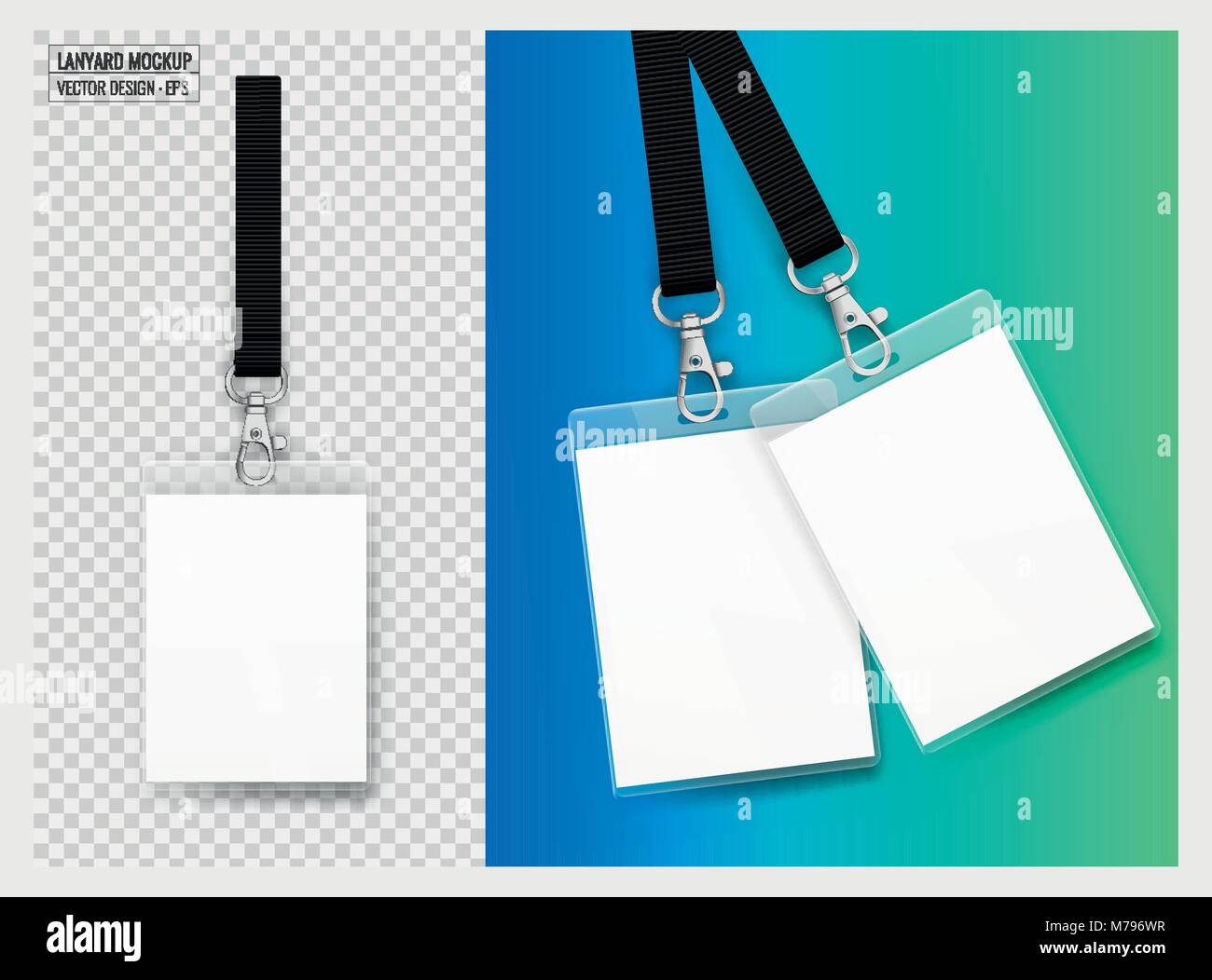 Lanyard design with transparent background. Example of colorful design ...