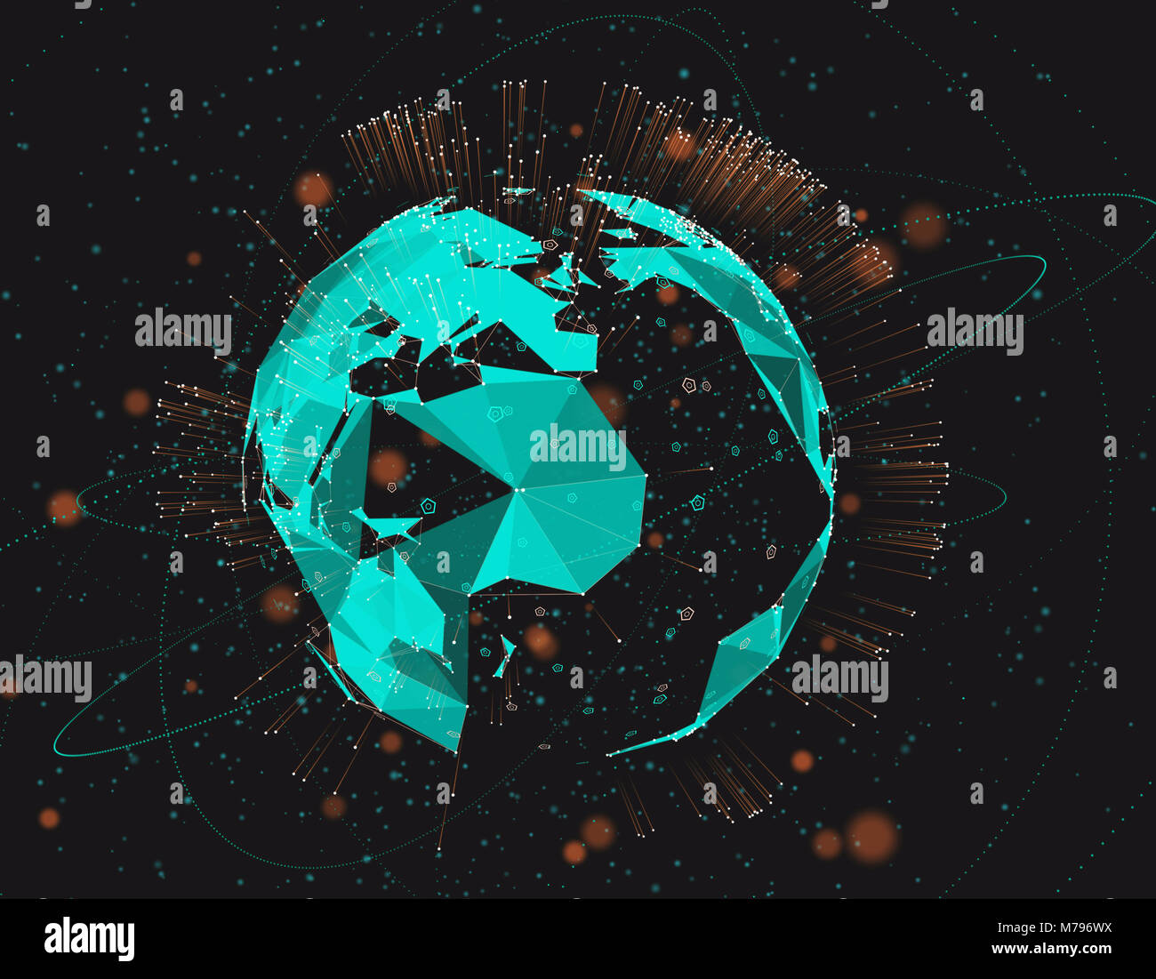 Future Earth Network Technology, Network Connection, Future Times Stock ...