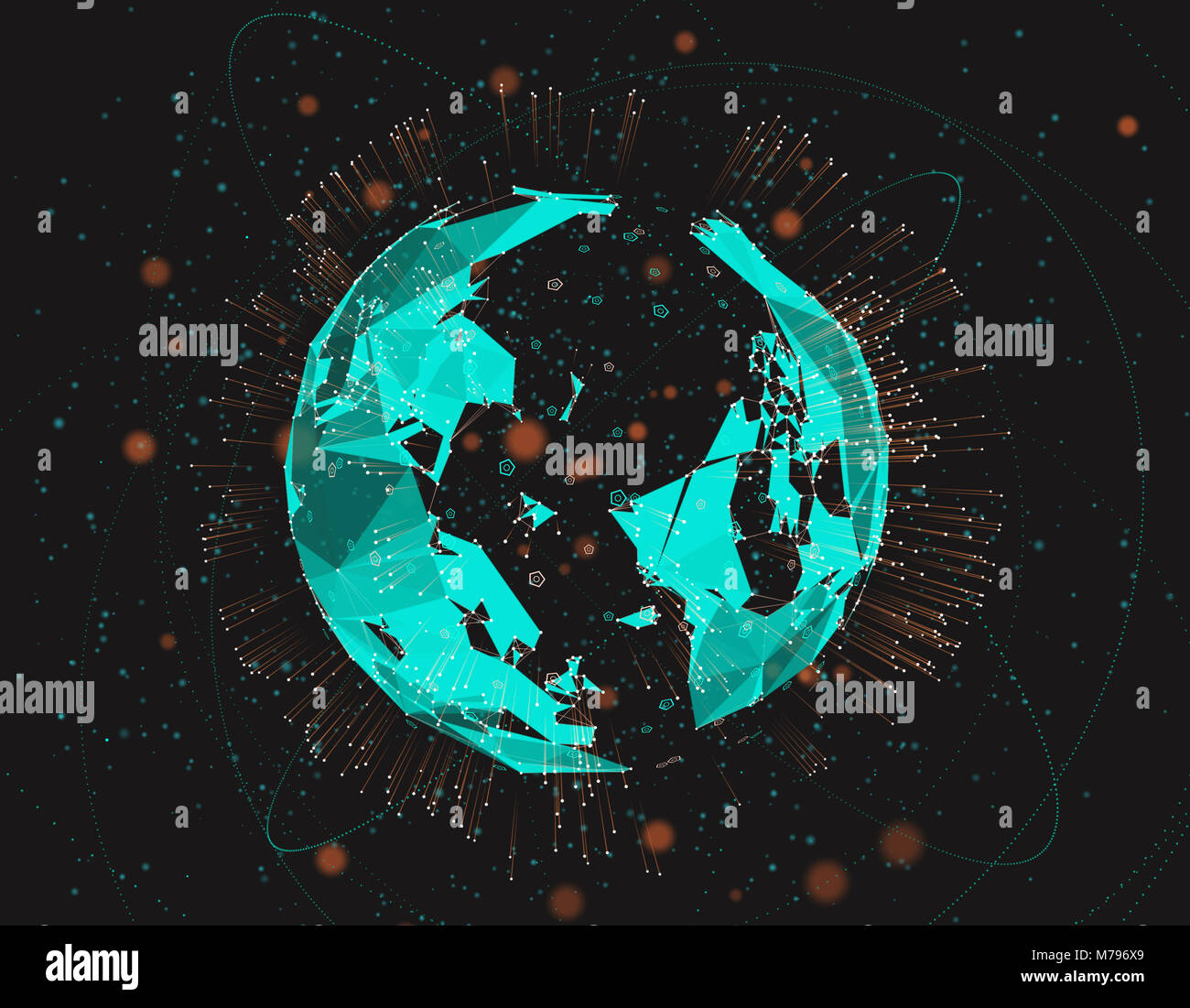 Future Earth Network Technology, Network Connection, Future Times Stock ...