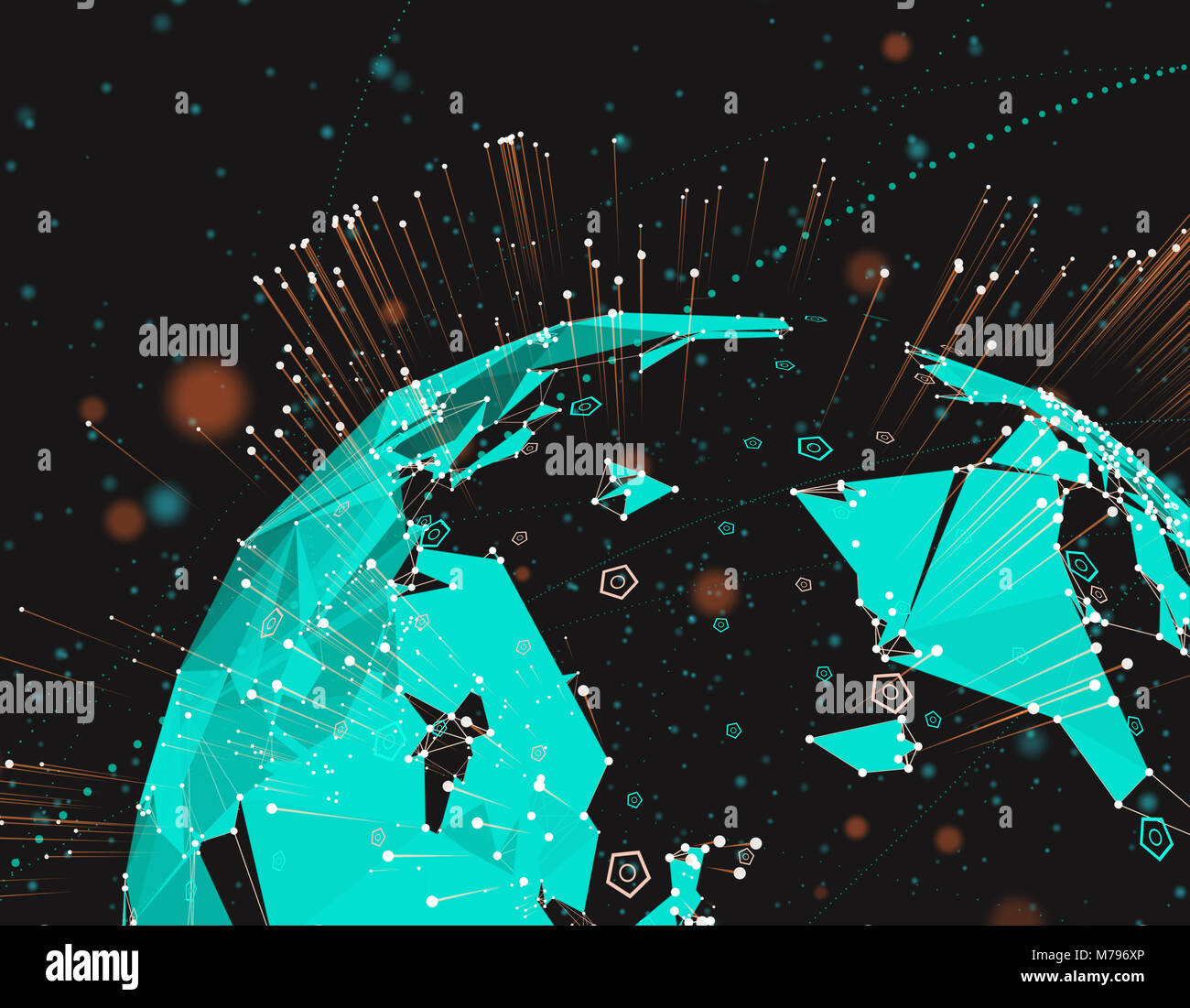 Future Earth Network Technology, Network Connection, Future Times Stock ...