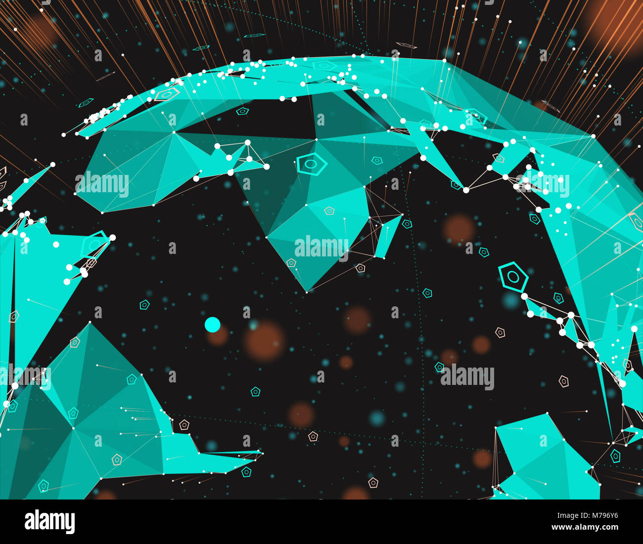 Future Earth Network Technology, Network Connection, Future Times Stock ...