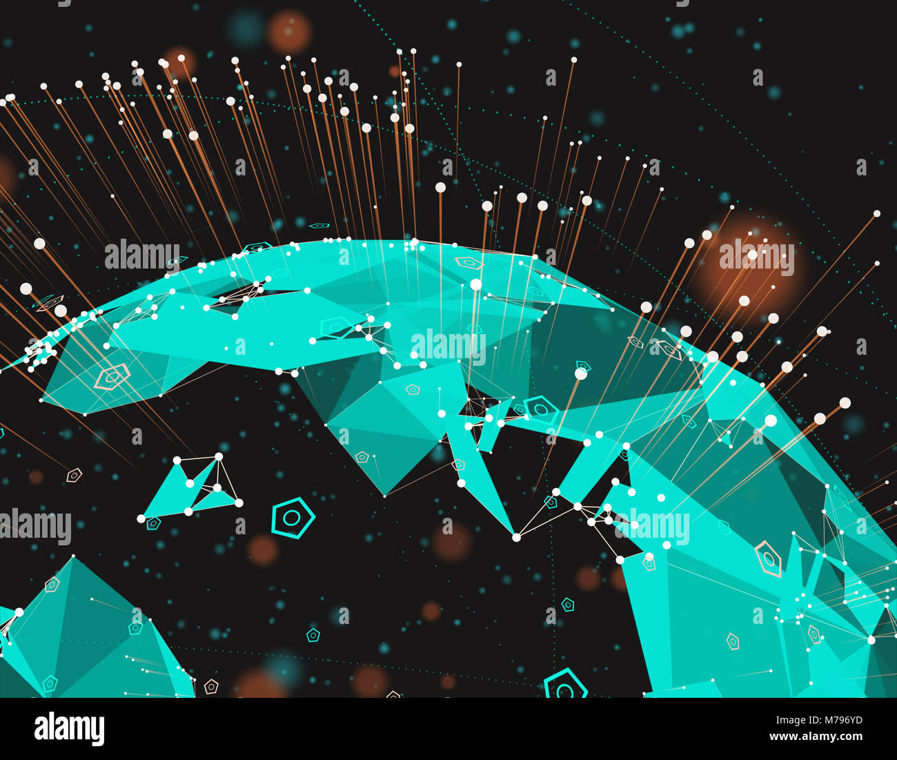 Future Earth Network Technology, Network Connection, Future Times Stock ...