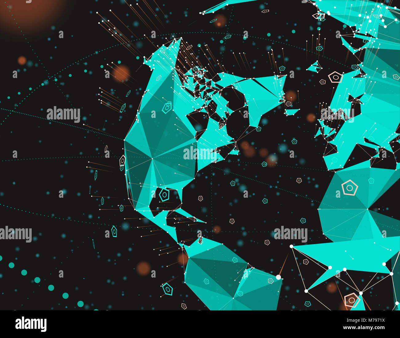 Future Earth Network Technology, Network Connection, Future Times Stock ...