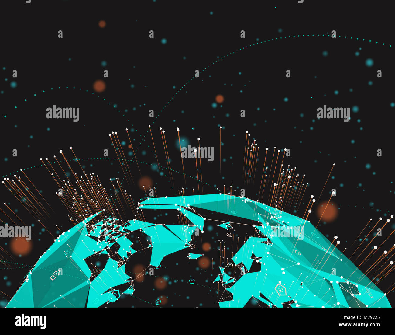 Future Earth Network Technology, Network Connection, Future Times Stock ...