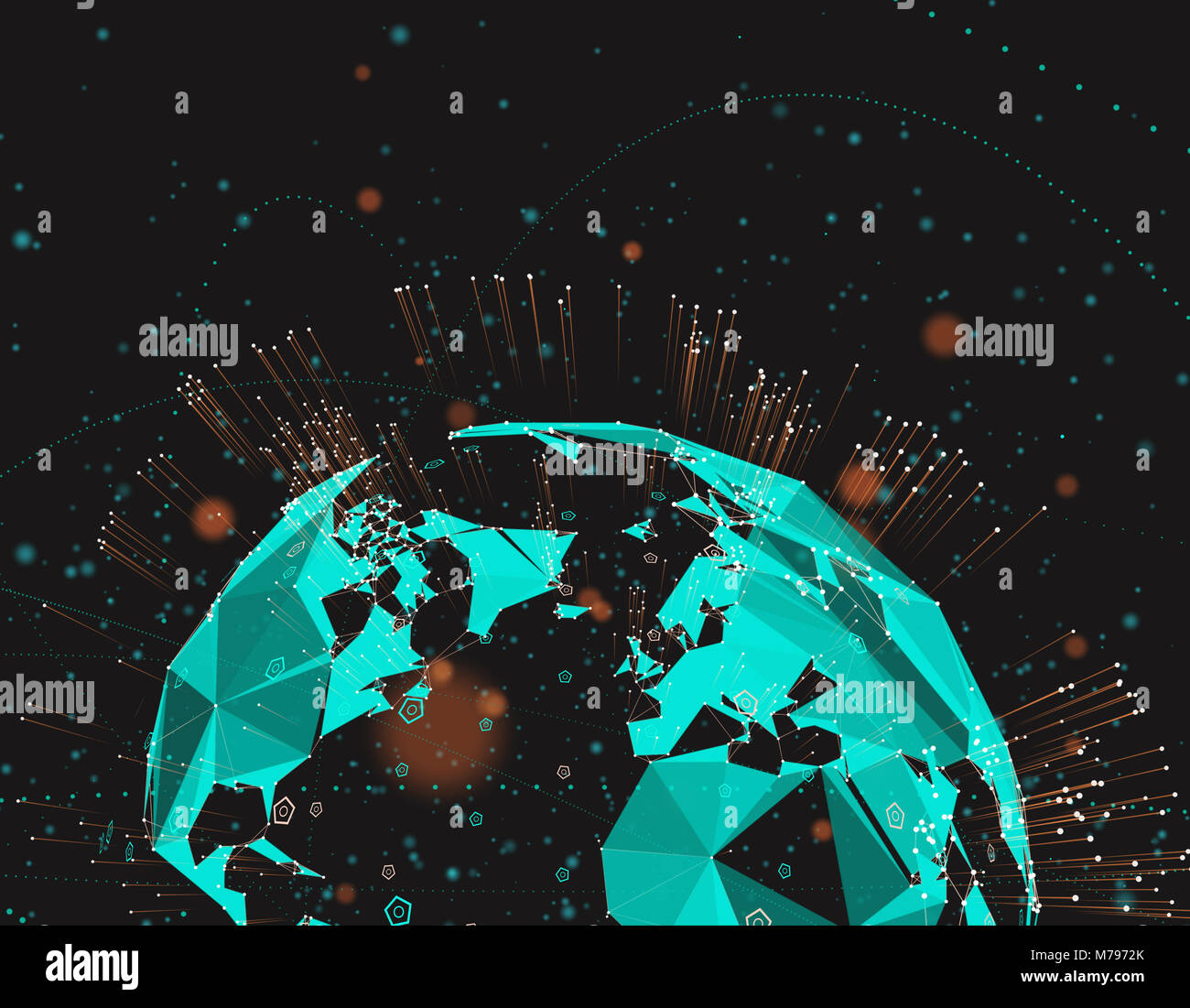 Future Earth Network Technology, Network Connection, Future Times Stock ...