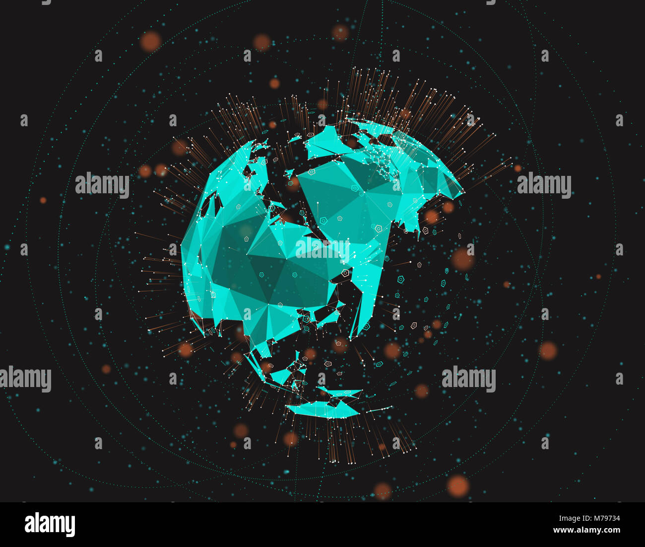 Future Earth Network Technology, Network Connection, Future Times Stock ...