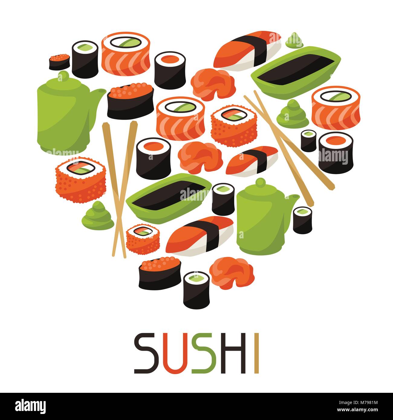 Background with sushi Stock Vector Image & Art - Alamy