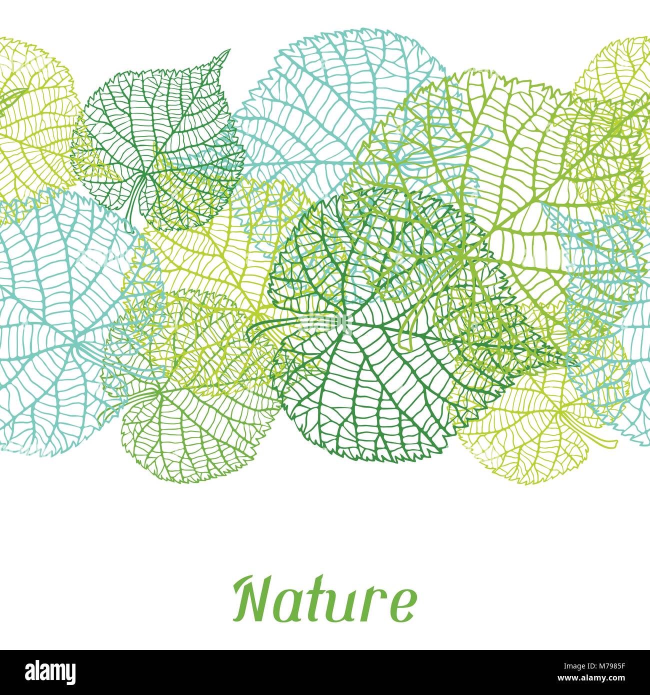 Seamless nature pattern with green leaves Stock Vector Image & Art - Alamy