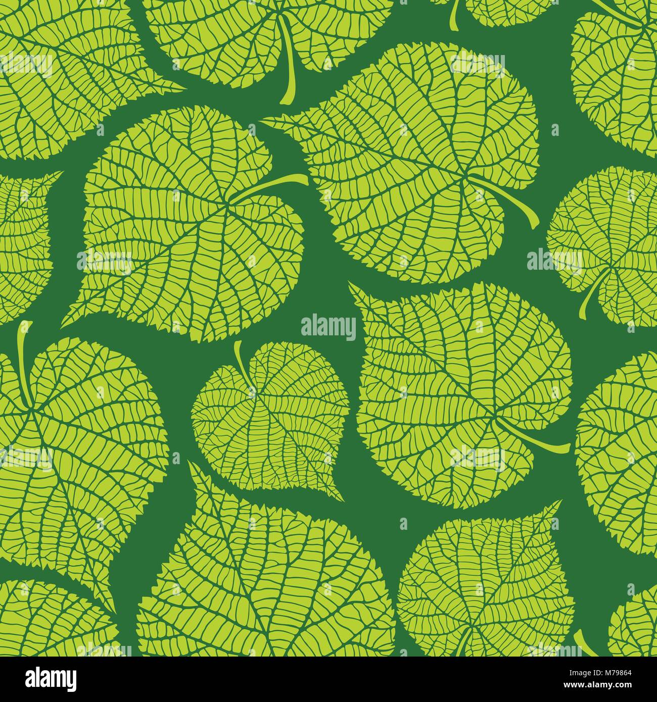 Seamless nature pattern with green leaves Stock Vector Image & Art - Alamy
